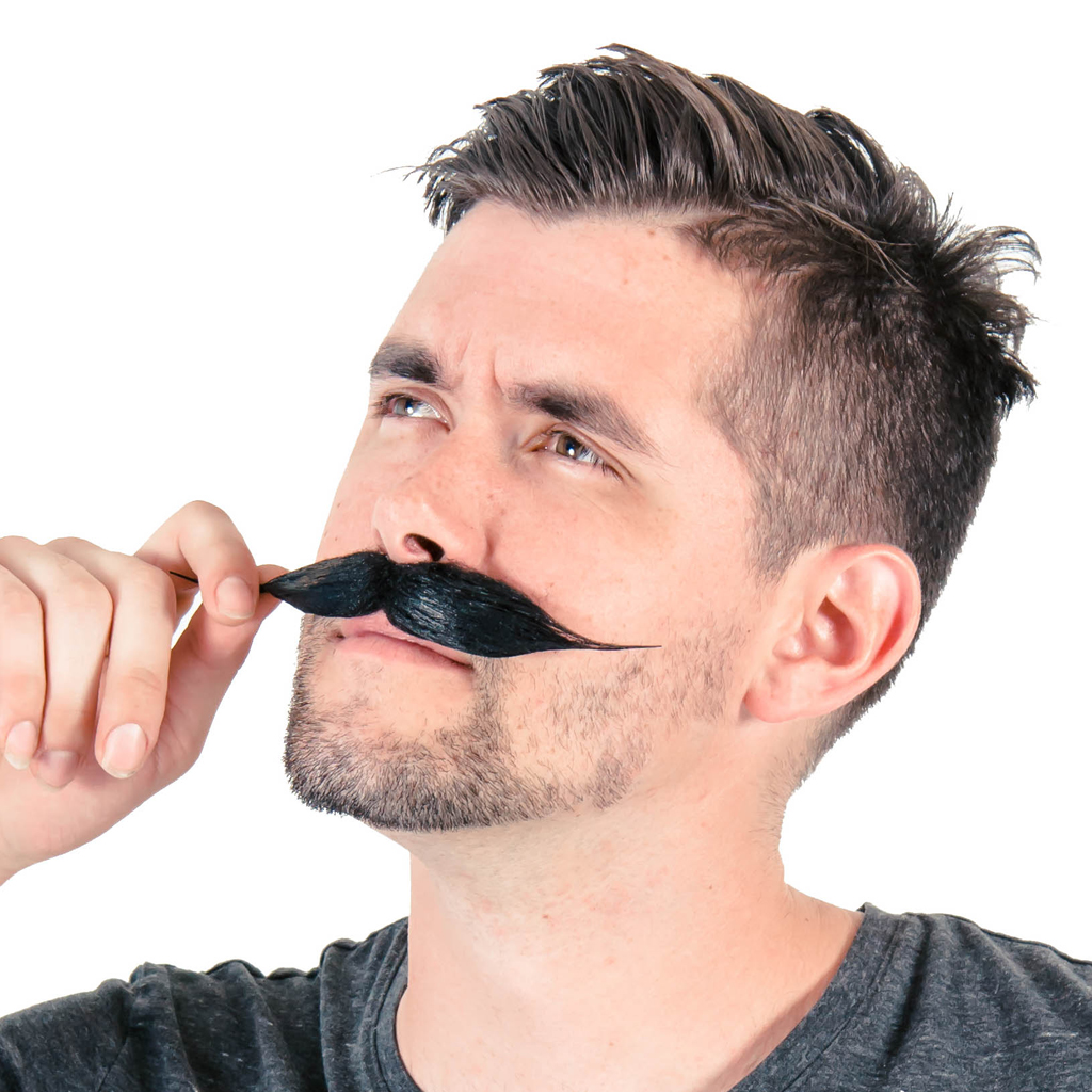 Adult Black English Mustache - Costume Agent